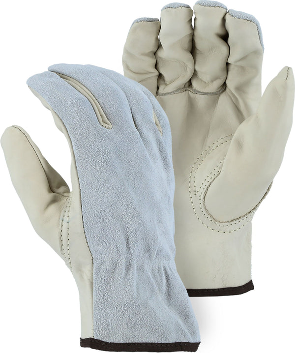 Majestic 1533GS, Split Back Goatskin Leather Driver Gloves, Beige ...